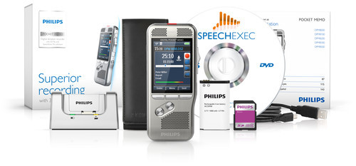 Philips DPM8000 Doctor & Lawyer Dictation Recorder w/Thumb Slide Control
