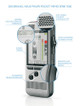Philips DPM8000 Doctor & Lawyer Dictation Recorder w/Thumb Slide Control
