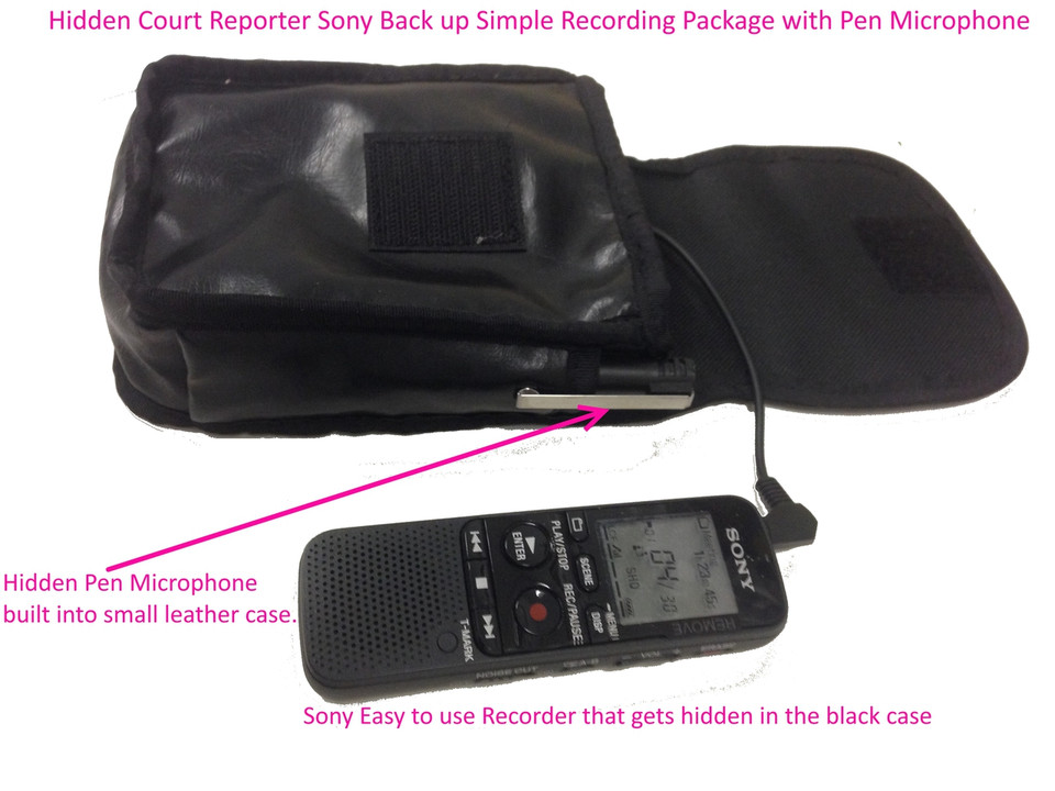 Court Reporter 5000 Recorder with foot pedal 4-Microphone Package for ...
