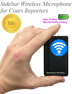 Sidebar Wireless Microphone for Court Reporters in courtrooms and ...