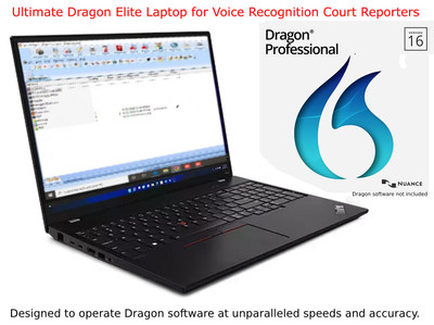 Voice 2 Text Academy - Voice Writing 32 Gig Dragon Elite Laptop