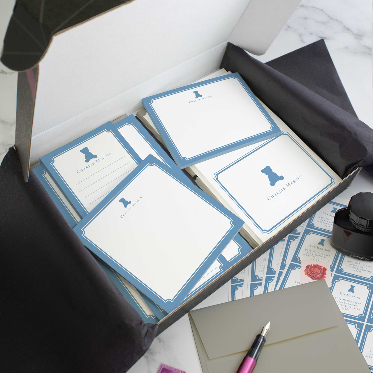 Teddy Bear Gift Set – Personalized Stationery | iDesignThat