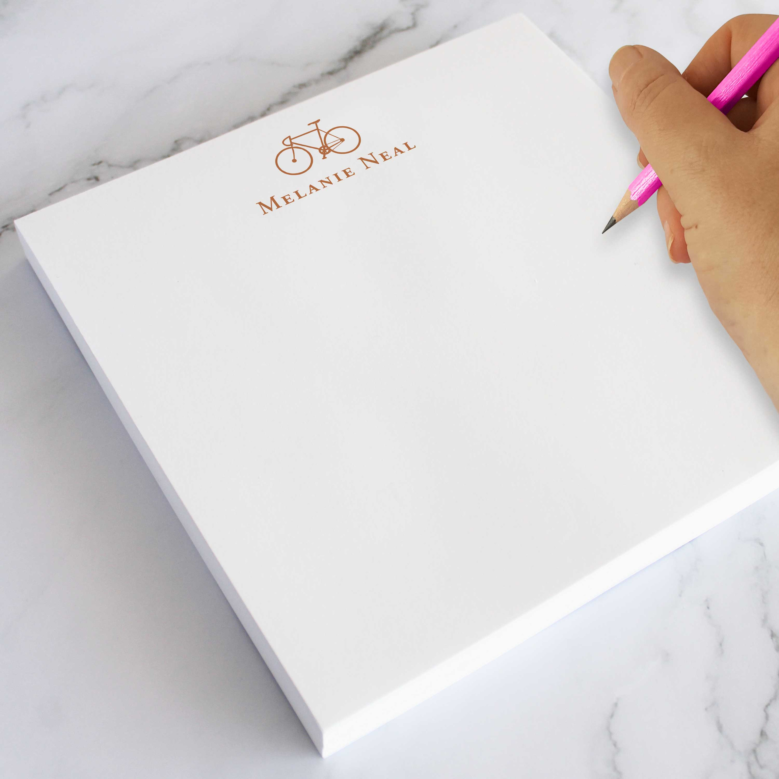 Bicycle Square Notepad – Custom Cyclist Gift | iDesignThat