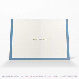 Modern Border Folded Notecards
