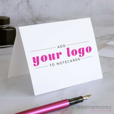 Stylish Top-Fold Logo Note Cards | Elevate Your Business!
