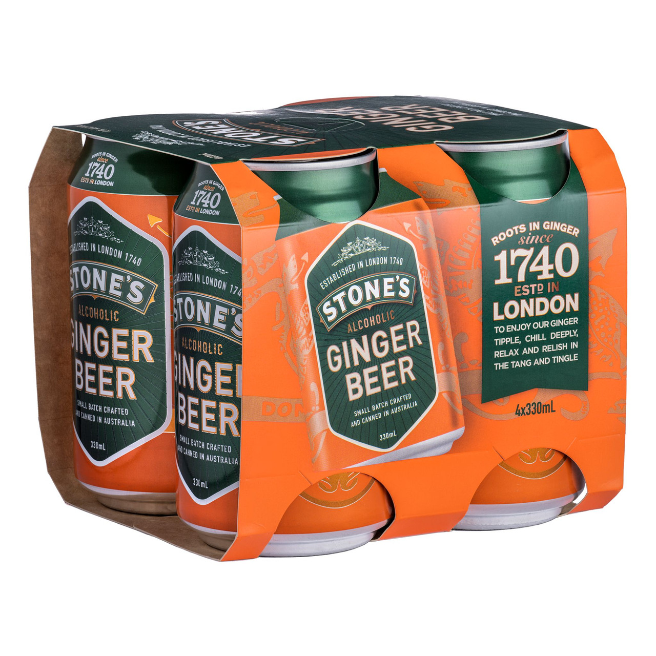 Stones Ginger Beer Can 4Pk 330mL | Star Liquor