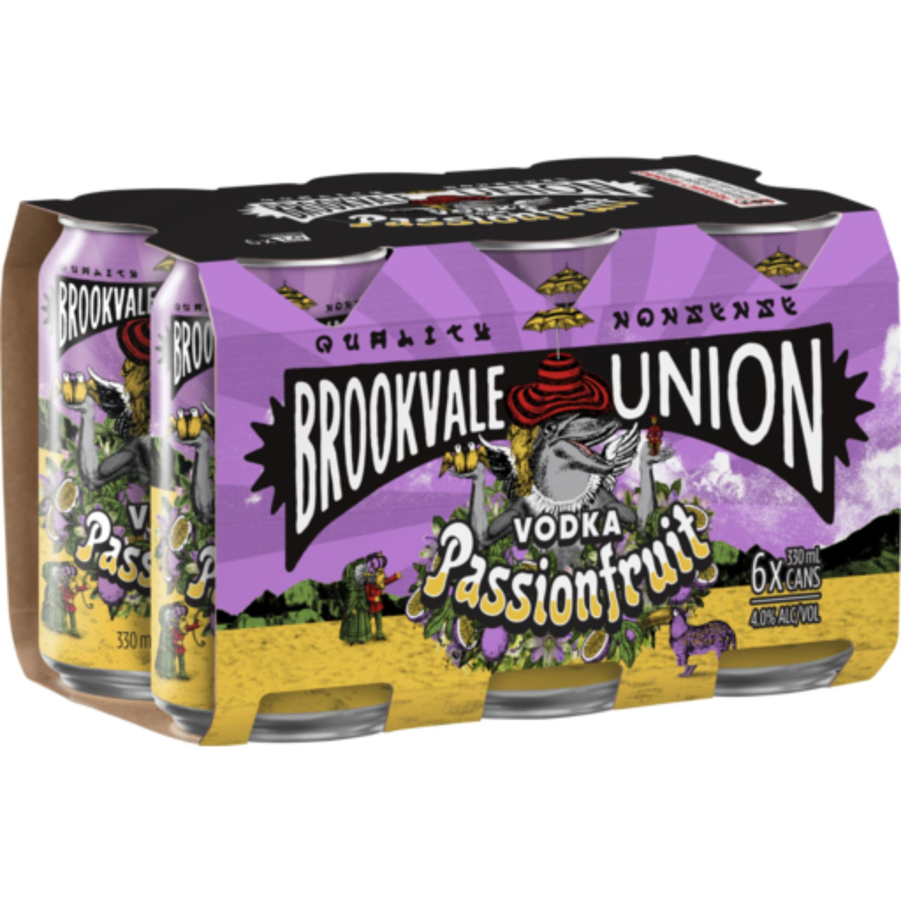BROOKVALE UNION VODKA PASSI 6P 330ML | Star Liquor