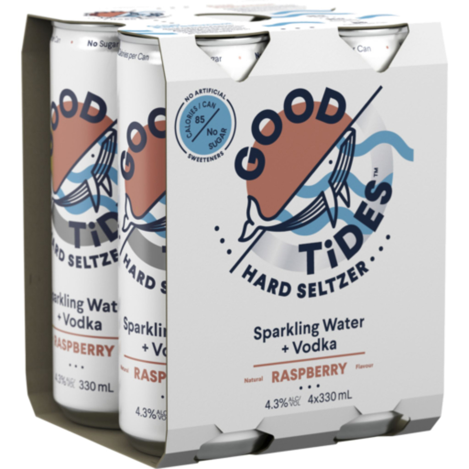 GOOD TIDES RASP SELTZER 4PK 330ML | Star Liquor