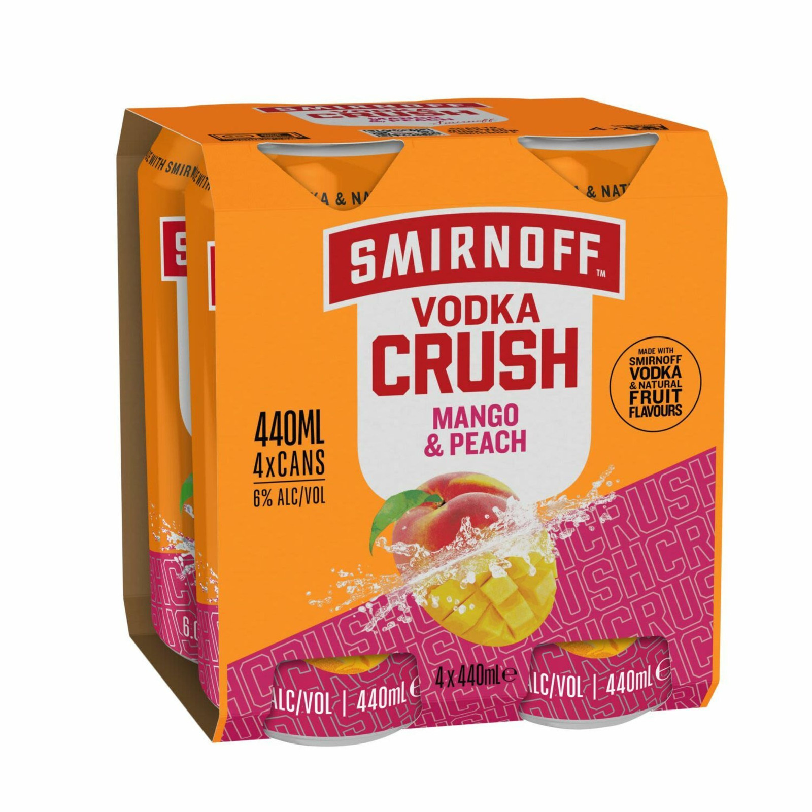 SMIRNOFF CRUSH PEACH&MAN 4PK | Star Liquor