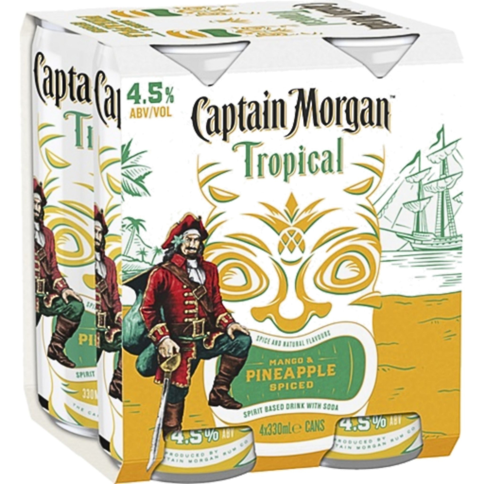 CAPTAIN MORGAN TROPICAL 4PK 330ML | Star Liquor