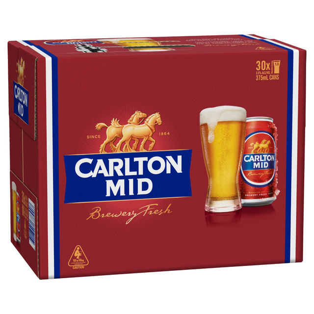 Carlton Mid Can 30Pk Carton 375mL | Star Liquor
