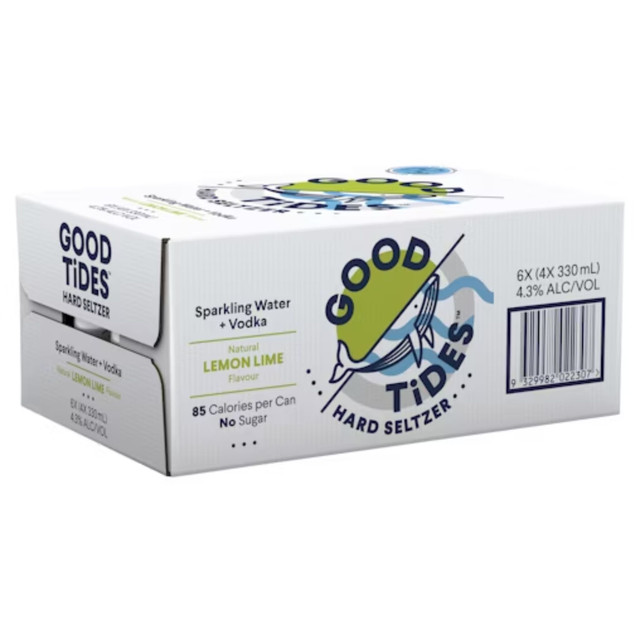 Good Tides Lemon Lime Seltzer Carton 330mL | Star Liquor