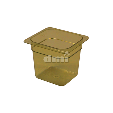 8746-6 1/6 Size Amber Pan, 6" Deep