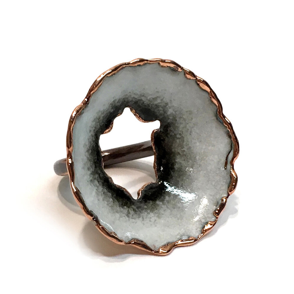 Cheryl Eve Acosta’s Fine Art Jewelry | Enamel Oyster Ring