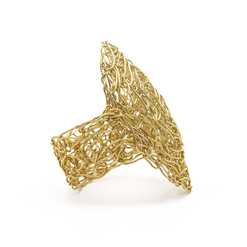 Gold Oval Ring by Maria Glezelli | Fine Art Jewelry