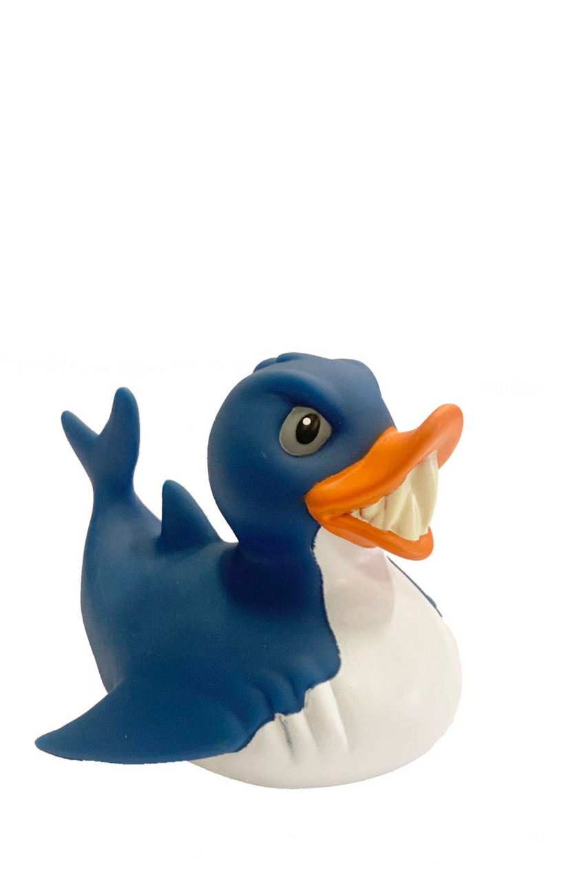 large rubber duck SHARK Great for kids and adults alike.