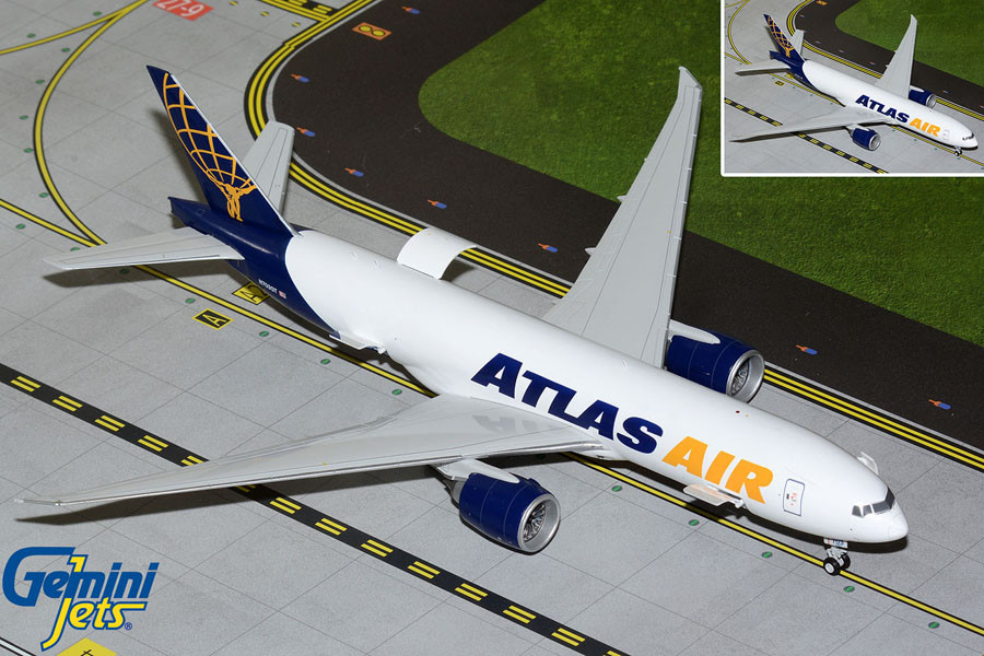Gemini 200 Atlas Air Boeing 777-200LRF N703GT Interactive Series Scale ...
