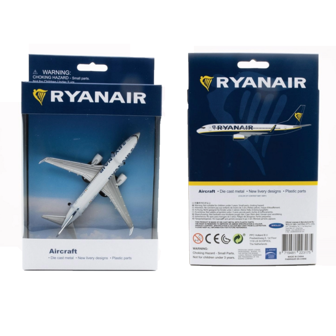 Ryanair Boeing 737 Diecast Model Plane Toy PP-RT0011