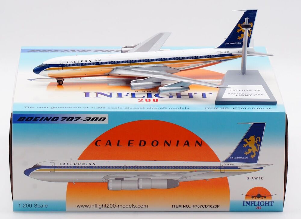 Inflight 200 Caledonian Boeing 707-349C G-AWTK With Stand Scale 1/200 ...