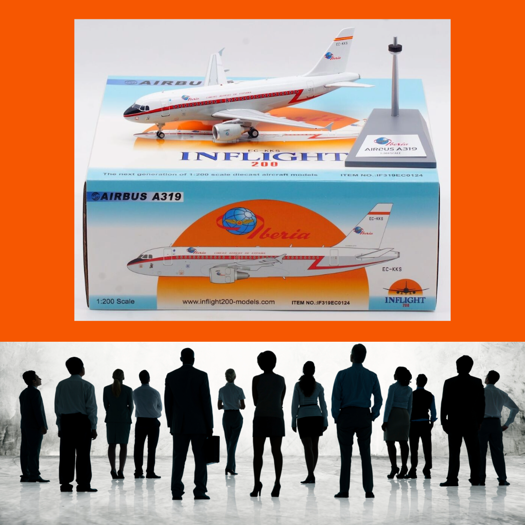 Inflight 200 Iberia Retro Livery Airbus A319-111 EC-KKS Scale 1/200 ...