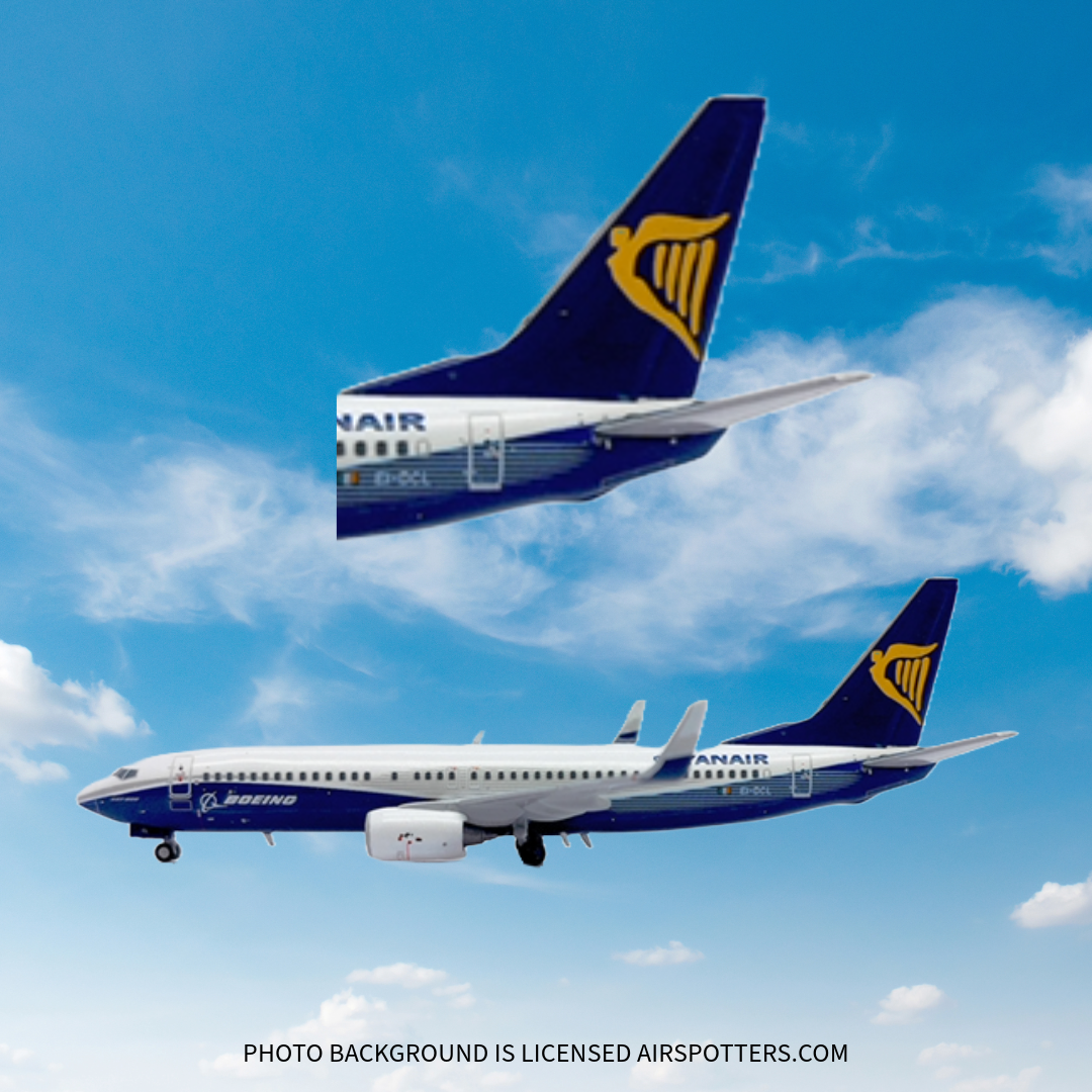 JC Wings Ryanair Boeing Livery Boeing 737-800 EI-DCL Scale 1/400 ...