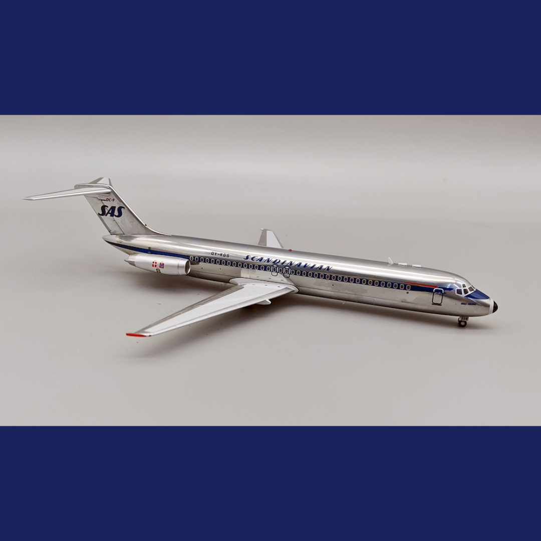 Inflight 200 SAS DC-9-41 OY-KGS Polished with stand Scale 1/200 ...