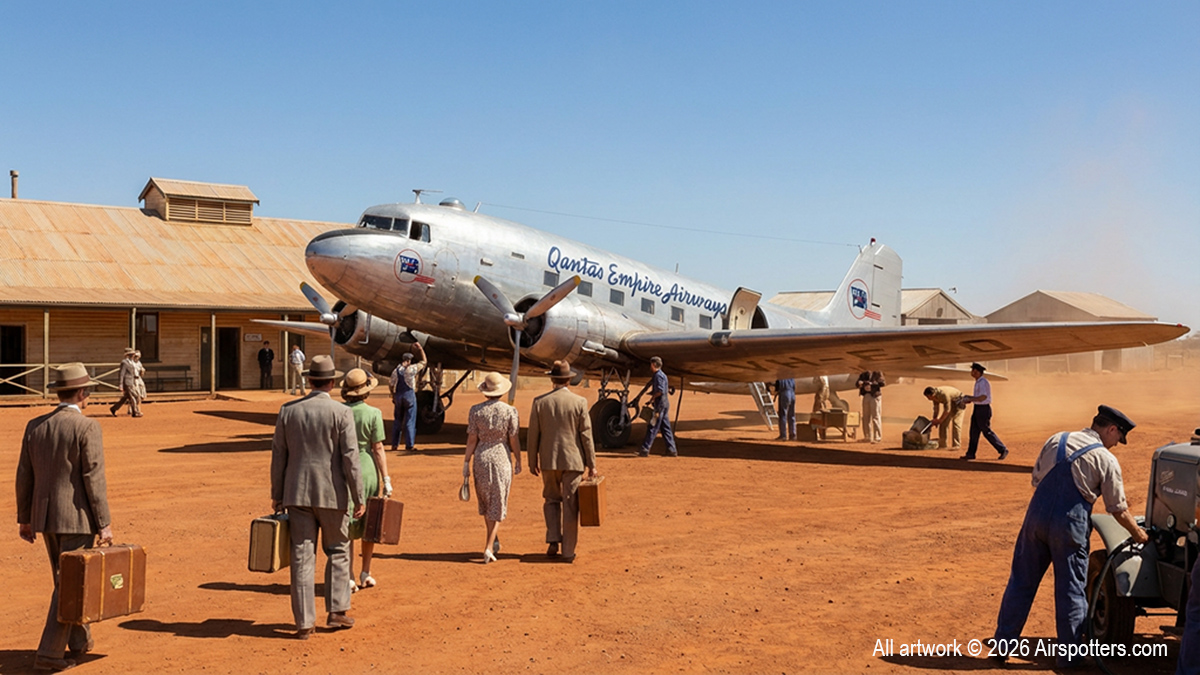 Inflight 200, Qantas Empire Airways, Douglas DC-3, VH-EAO, Scale 1/200 ...