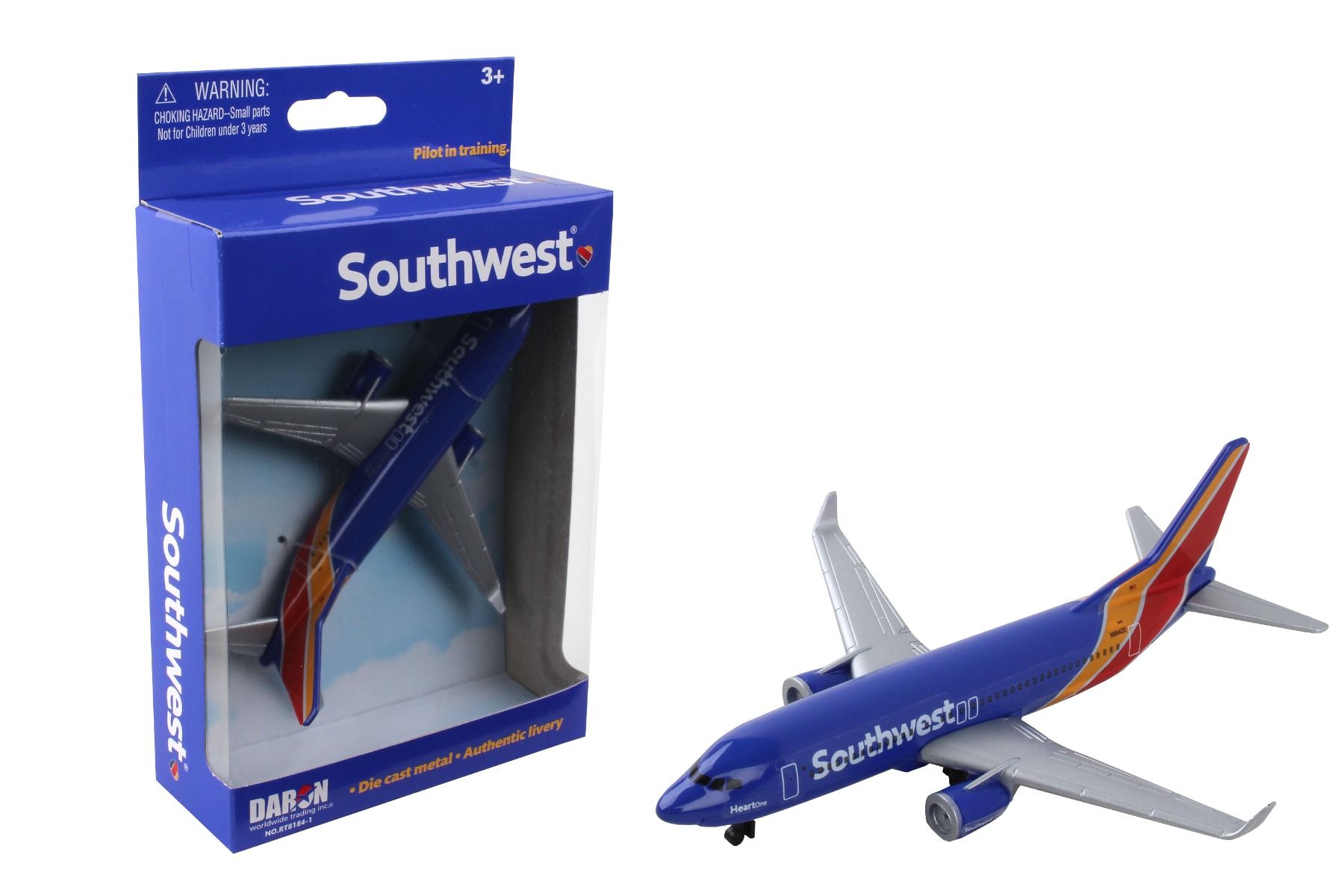 Southwest toy diecast aircraft Boeing 737 RT8184 - Airspotters.com