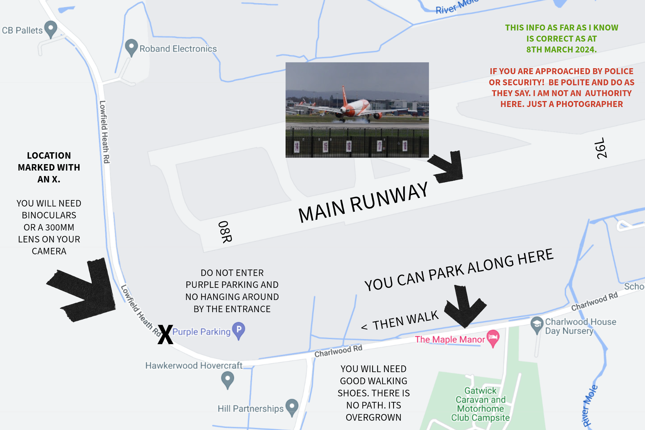 THIS IS THE MAP WE SAID WE WOULD PUT ON REF GATWICK SPOTTING ...