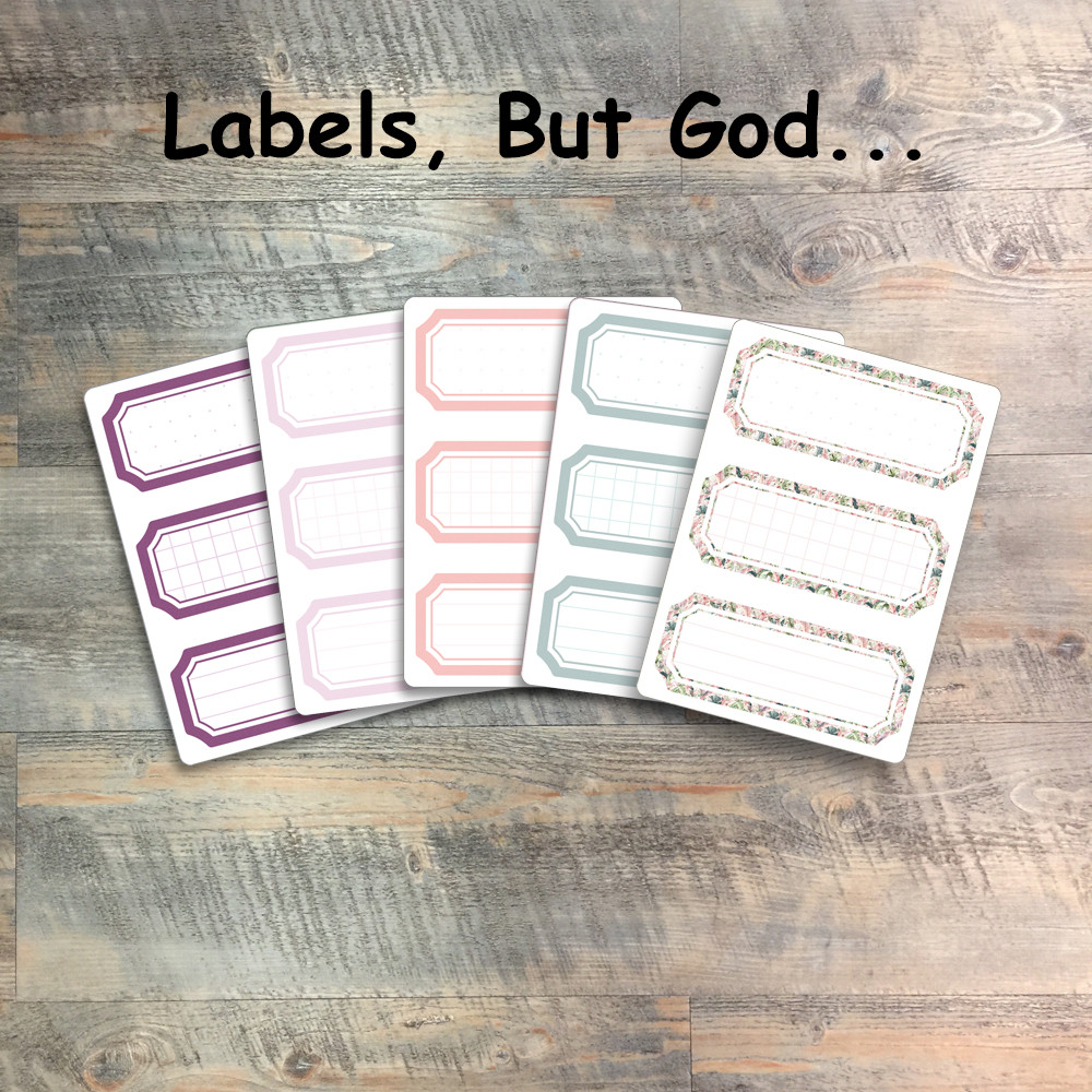But God Labels - 5 Sheets of Label Stickers from BTW4G- Inspired by ...