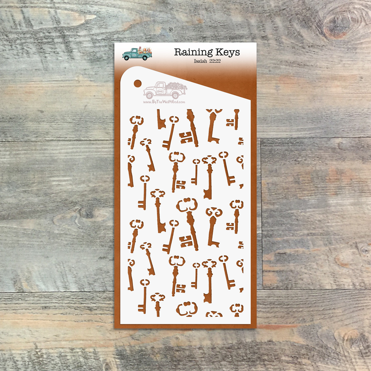 Raining Keys - Custom stencil to coordinate with "Hints & Whisper ...