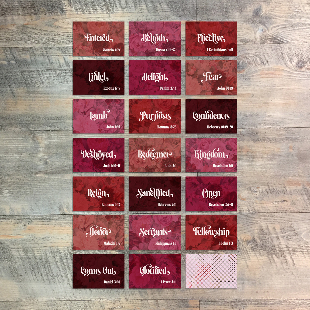 Set 2 Mini Flash Cards for "On The Brink" - 20 2x3 Flash Cards to Match ...