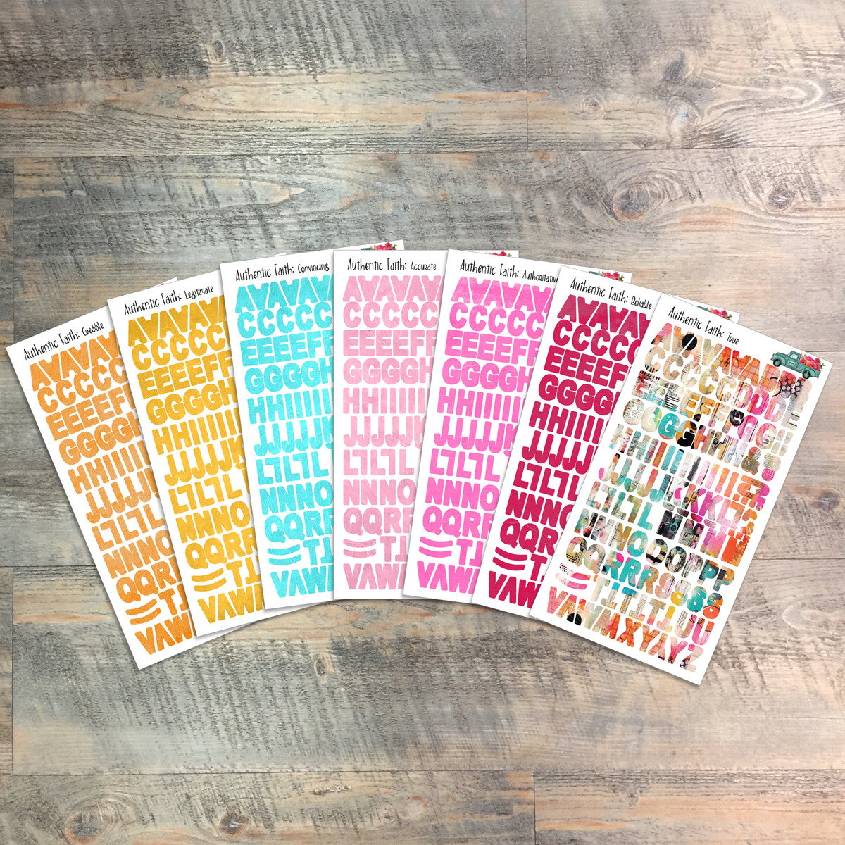 Authentic Faith - Clear Alpha Stickers - 7 Sheets of Clear Alpha ...