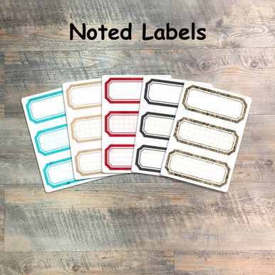 Noted Labels - 5 Sheets of Label Stickers from BTW4G- Inspired by "Note ...