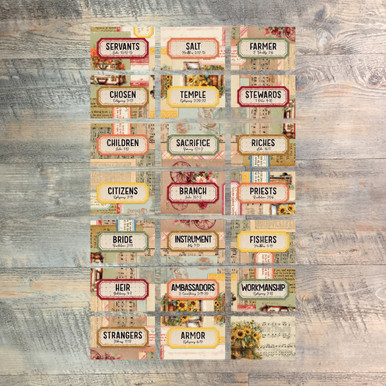 Set 1 Mini Flash Cards for "Who You Are" - 20 2x3 Flash Cards to Match ...