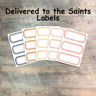 Delivered To The Saints - 5 Sheets of Label Stickers from BTW4G ...