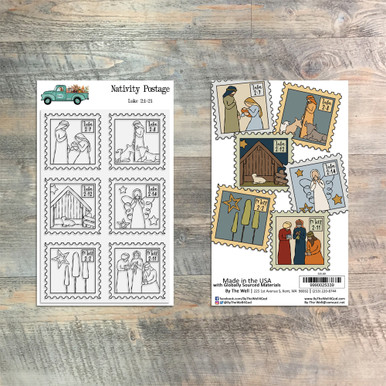 Nativity Postage -6 Piece Stamp Set - 4x6 Stamp Set - ByTheWell4God
