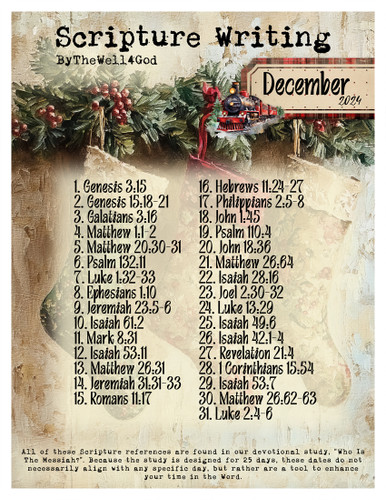 Scripture Writing Plan - Coordinates with Who Is The Messiah ...