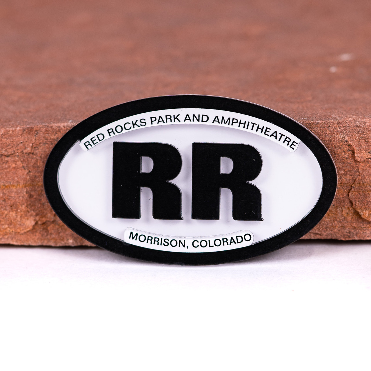 Red Rocks 3D Oval Magnet