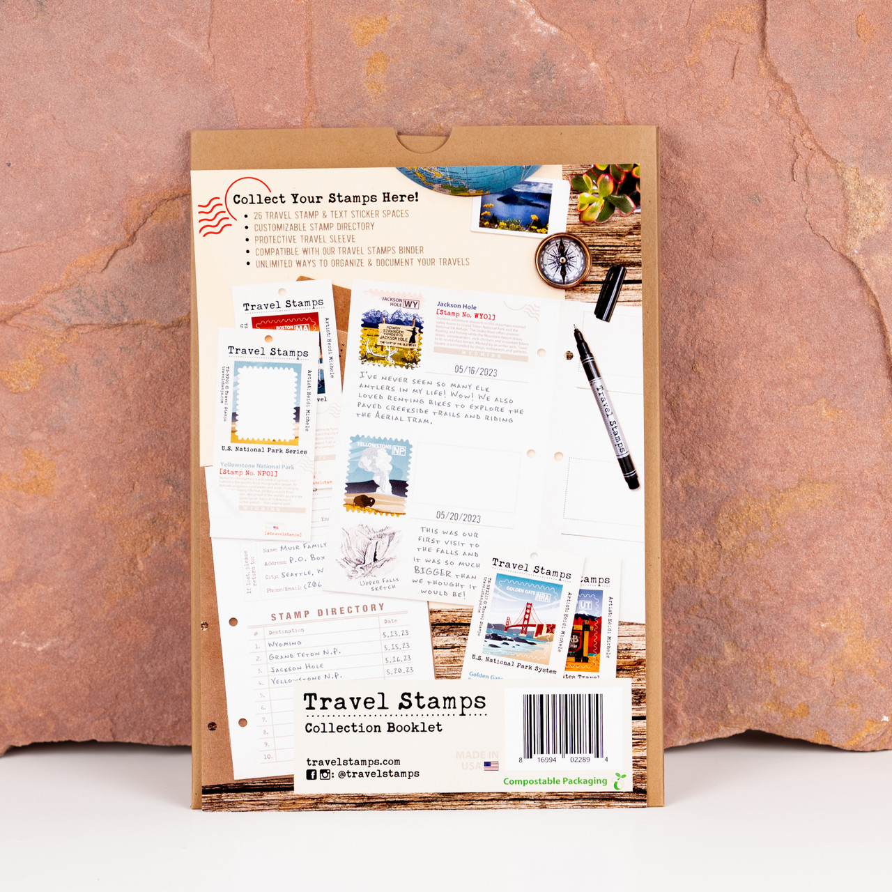 Red Rocks Travel Stamp Booklet