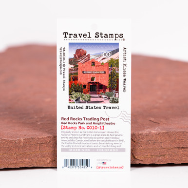 Red Rocks Trading Post Travel Stamps Sticker