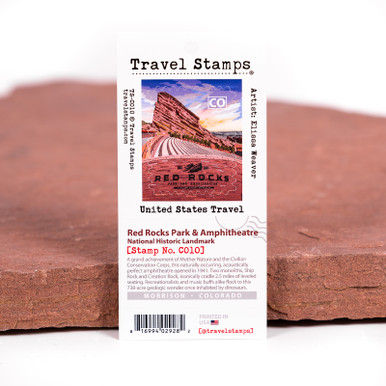Red Rocks Amphitheatre Travel Stamps Sticker