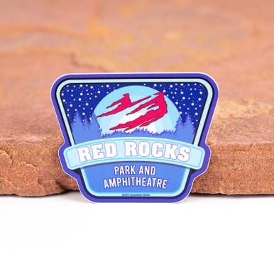 Red Rocks Purple Evening Sticker