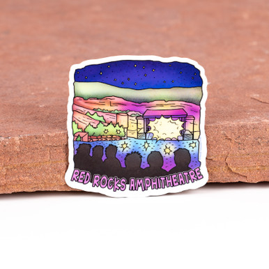 Red Rocks At Night Sticker