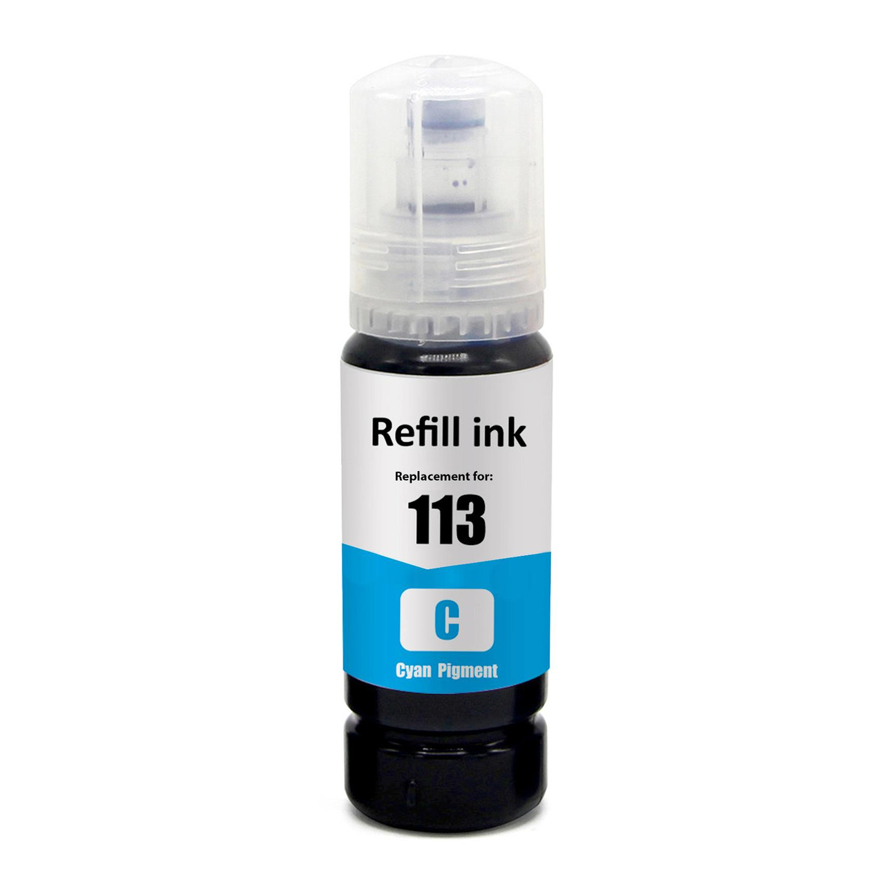 Compatible Epson 113 Cyan Refill Ink Bottle 70ml from Go Inks (1 Bottle)