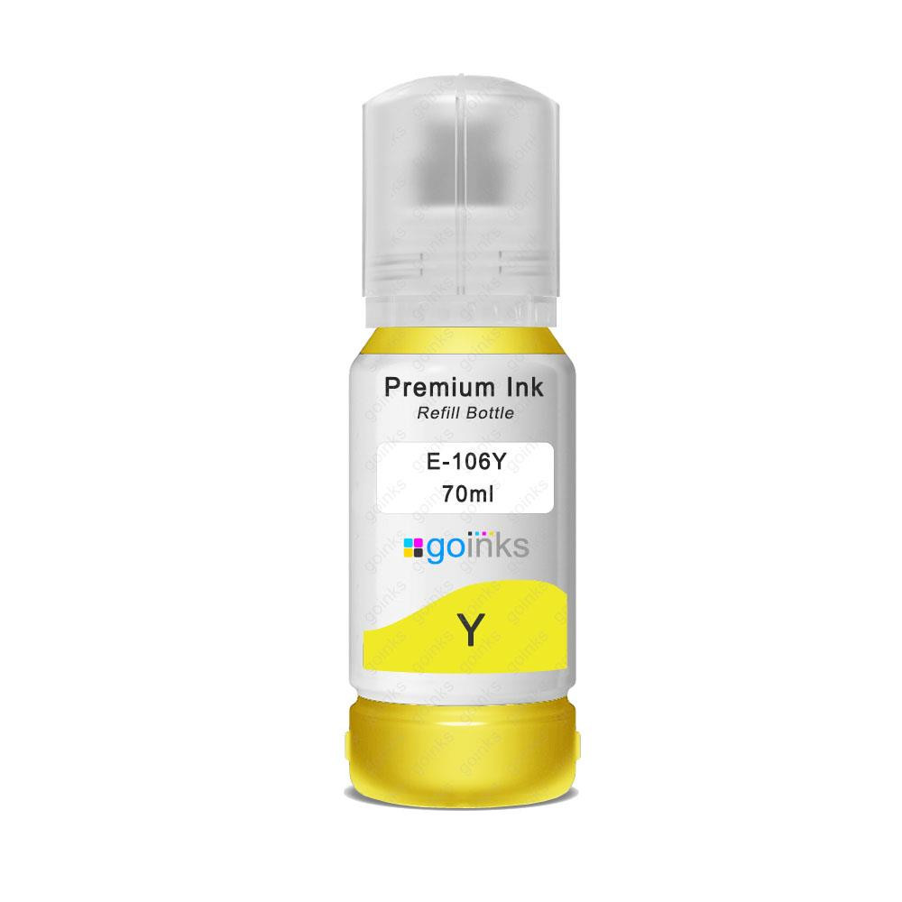 Compatible Epson 106 Yellow Refill Ink Bottle 70ml from Go Inks (1 Bottle)
