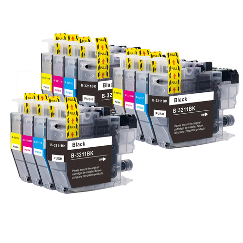 Compatible Brother LC3211 - 3 Sets of 4 Ink Cartridges from Go Inks (12 ...