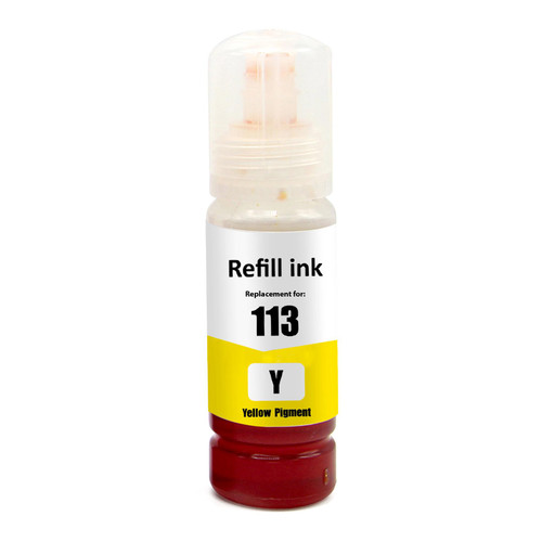 Compatible Epson 113 Yellow Refill Ink Bottle 70ml from Go Inks (1 Bottle)