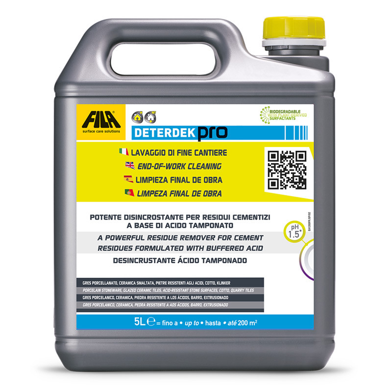 Fila Deterdek Pro 5 Litre | Detergent For End-Of-Installation Washing