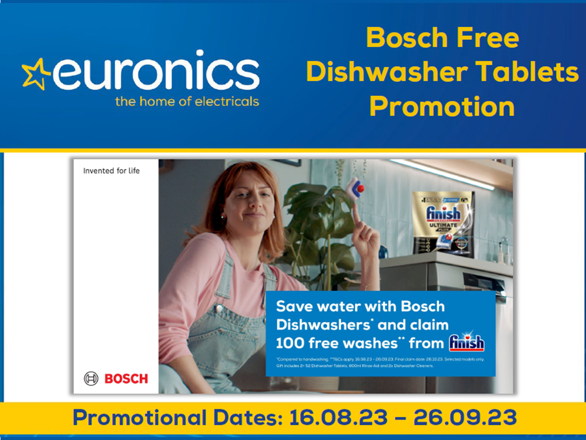 Bosch Free Dishwasher Tablets Promotion - Fortuna Jersey